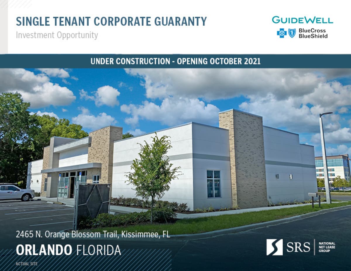 Orlando, FL - Guidewell/Blue Cross Blue Shield | Retail investment sale ...