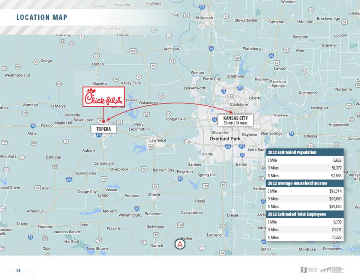 Topeka, KS - Chick-fil-A | Retail investment sale in Topeka, Kansas - SRS
