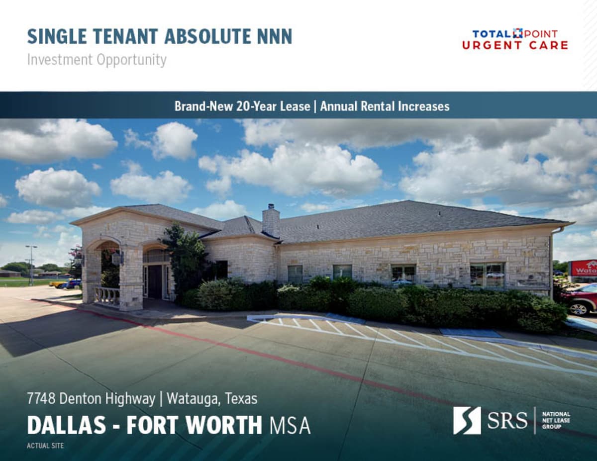 Watauga, TX - Total Point Urgent Care | Retail investment sale in ...