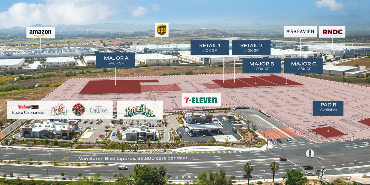 The Commons at Meridian | Retail for lease in Riverside, California - SRS