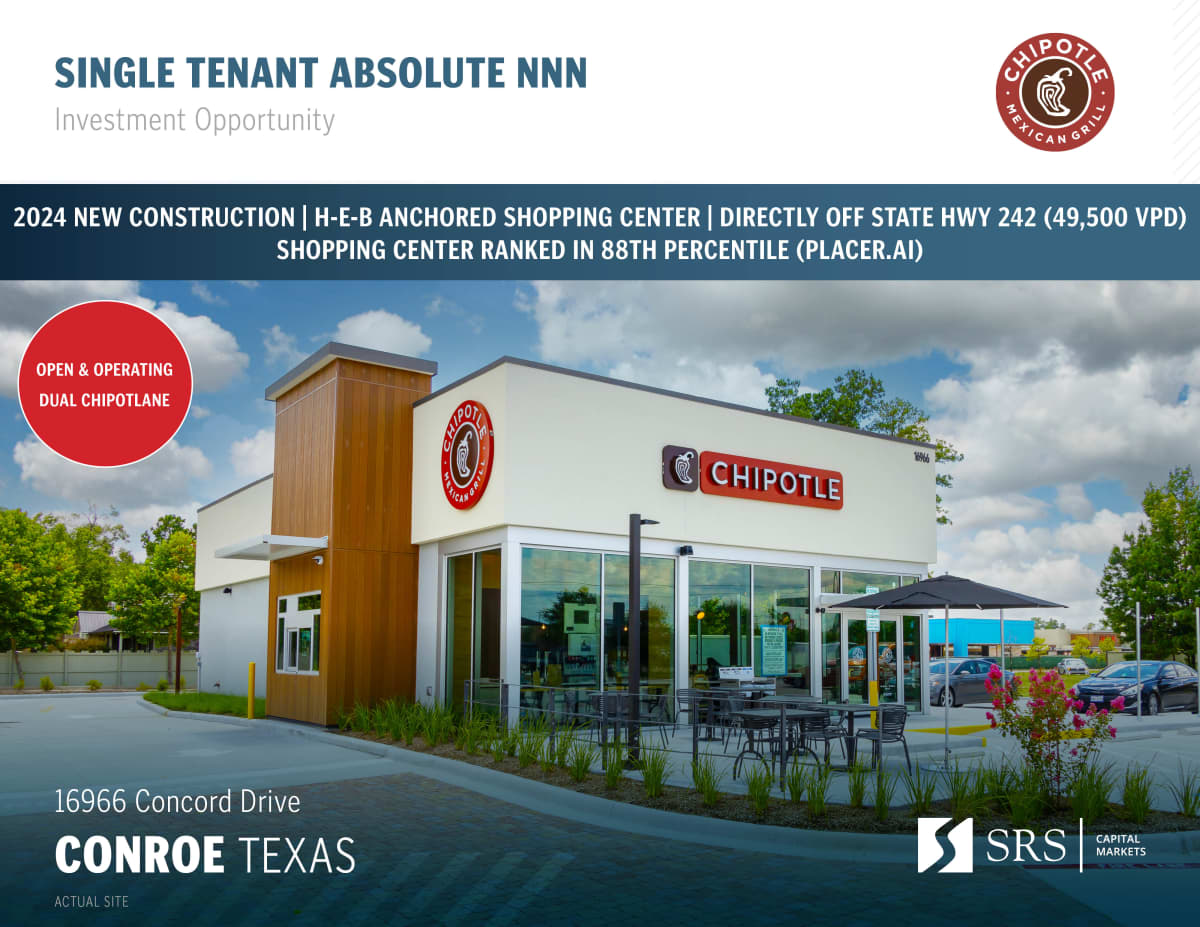 Conroe, TX - Chipotle | Retail investment sale in Conroe, Texas - SRS