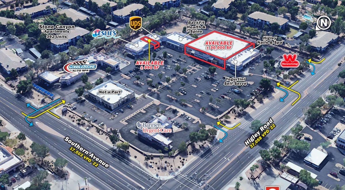 Anchor & Shop Space Available | Retail for lease in Mesa, Arizona - SRS