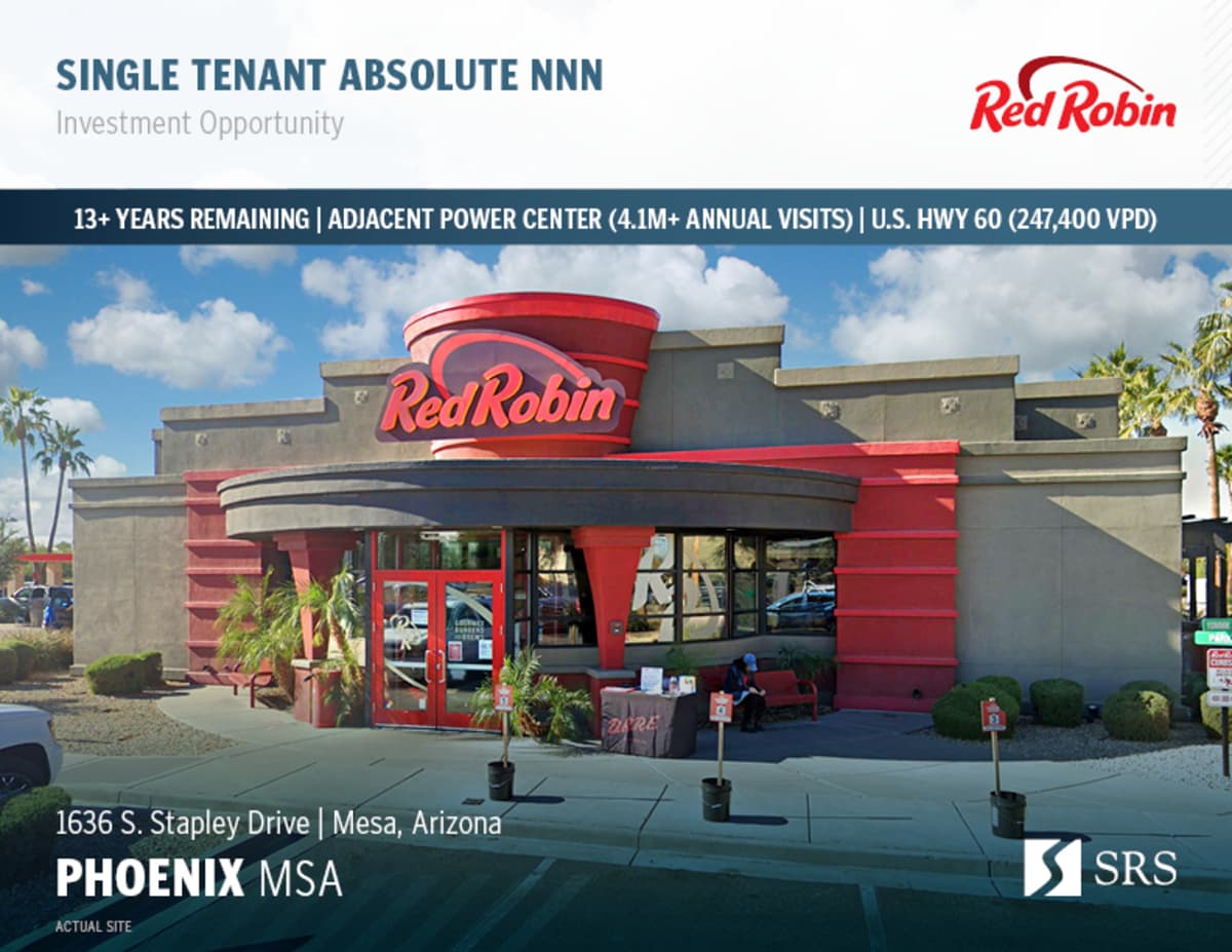Mesa, AZ - Red Robin | Retail investment sale in Mesa, Arizona - SRS