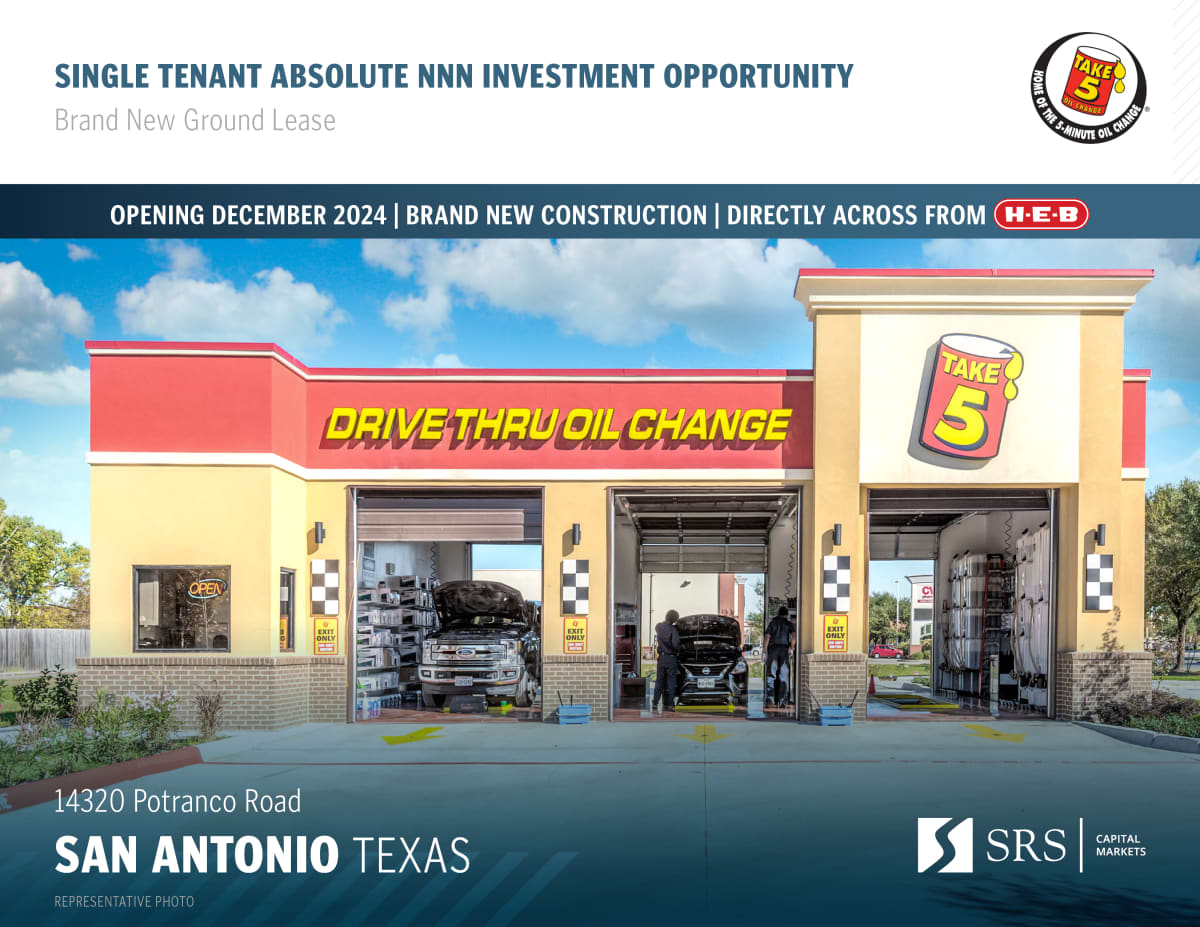 San Antonio, TX - Take 5 Oil Change | Retail investment sale in San ...
