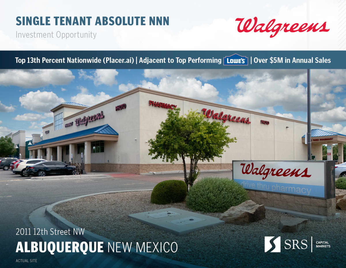 Albuquerque NM - Walgreens | Retail investment sale in Albuquerque, New ...