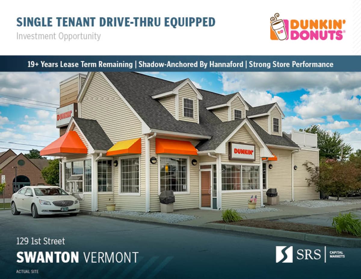 Swanton, VT - Dunkin' | Retail investment sale in Swanton, Vermont - SRS