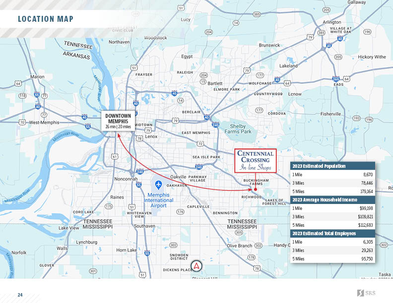 Memphis, TN - Centennial Crossing Inline Shops | Retail investment sale ...