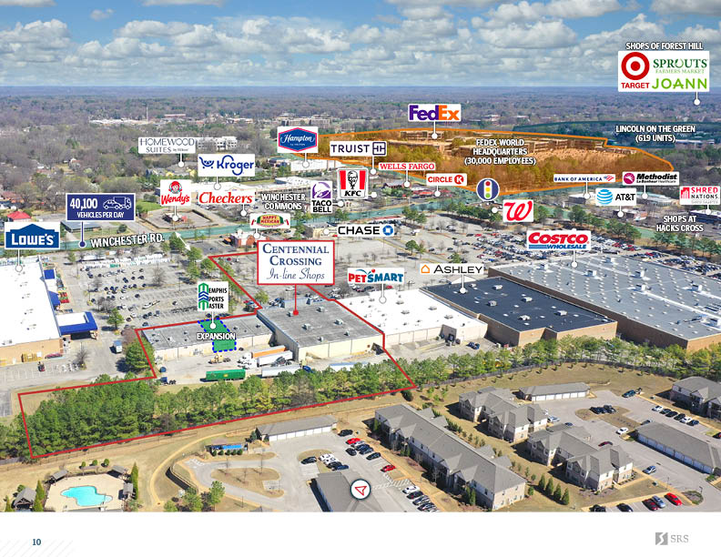 Memphis, TN - Centennial Crossing Inline Shops | Retail investment sale ...