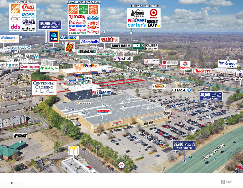 Memphis, TN - Centennial Crossing Inline Shops | Retail investment sale ...