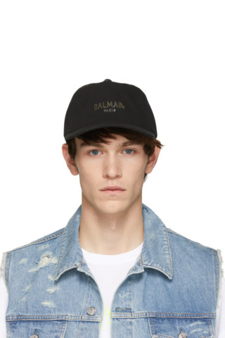 Balmain: Black Logo Cap | SSENSE