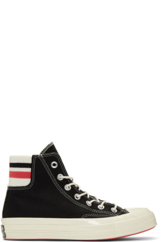 Converse: Black Wool Knit Back Chuck 70 High Sneakers | SSENSE Canada