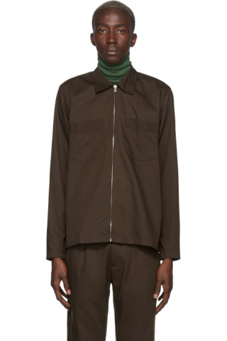 L'Homme Rouge: Brown C2C Second Layer Shirt | SSENSE