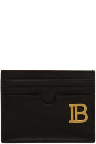 Balmain: Black Logo Card Holder | SSENSE