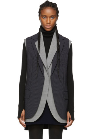 Sportmax: Navy Bibo Vest | SSENSE Canada