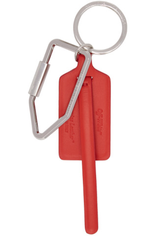 Off-White: Red Tag Keychain | SSENSE Canada