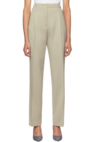 Joseph: Beige Katcha Trousers | SSENSE
