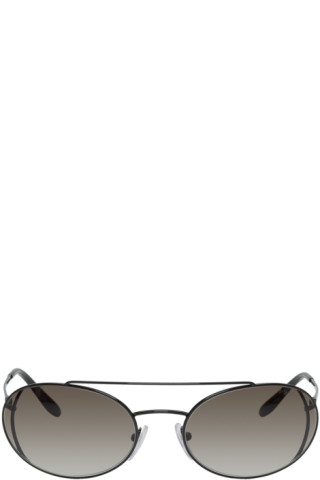 Prada: Black Metal Frame Sunglasses | SSENSE UK