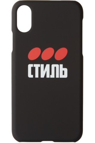 Black 'Style' iPhone XS Case by Heron Preston | SSENSE UK