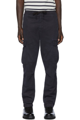 Officine Générale: Navy Jay Cargo Trousers | SSENSE UK