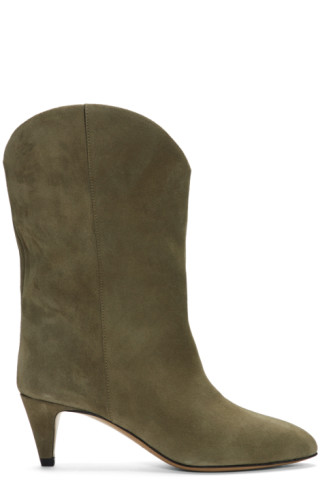 Isabel Marant: Taupe Dernee Boots | SSENSE
