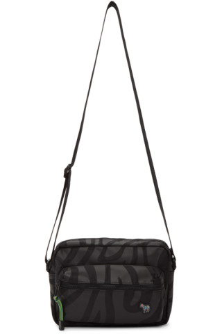 Ps By Paul Smith Black Grey Zebra Crossbody Bag Ssense