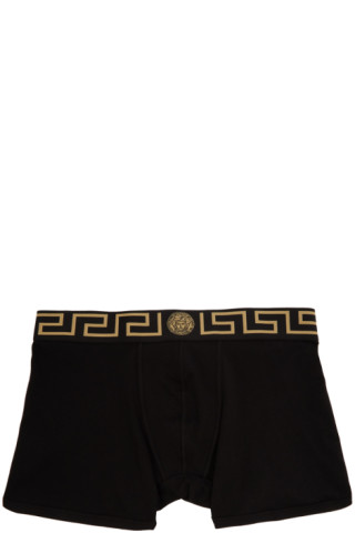 Versace Underwear: Black Medusa Boxer Briefs | SSENSE