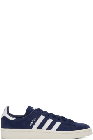 adidas Originals: Navy Nubuck Campus Sneakers | SSENSE Canada
