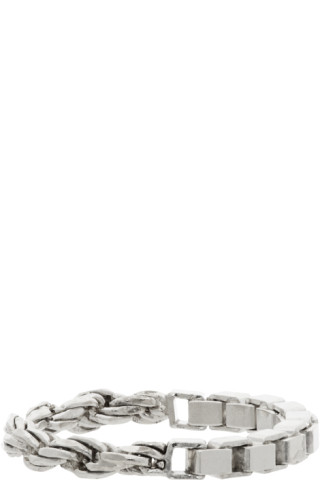 WWW.WILLSHOTT: Silver Split Chain Ring | SSENSE