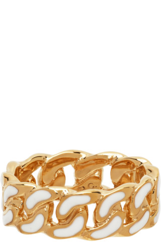 Gold & White Sam Ring by A.P.C. on Sale