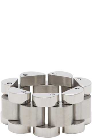 AMBUSH: Silver Rollie Chain Ring | SSENSE Canada