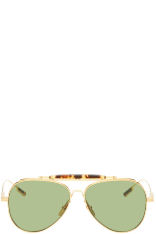JACQUES MARIE MAGE: Green Peyote Sunglasses | SSENSE Canada