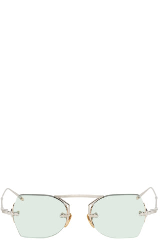 JACQUES MARIE MAGE: Silver & Gold Yuma Sunglasses | SSENSE