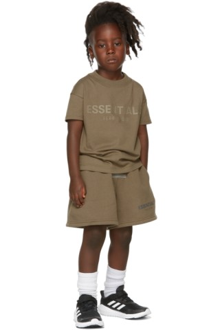 Essentials Kids Taupe Logo T-Shirt