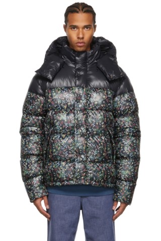 Kanuk: Black Floral Down Jacket | SSENSE