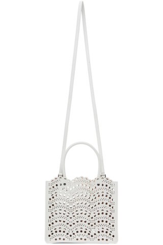 ALAÏA: White Mini Vienna Vague Garance 20 Bag | SSENSE