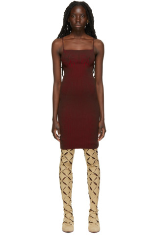 Isa Boulder: Red & Burgundy Bodyform Tank Dress | SSENSE