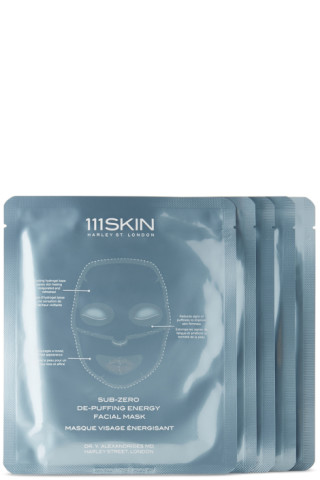 111 Skin: Five-Pack Sub-Zero De-Puffing Energy Facial Masks, 30 mL ...
