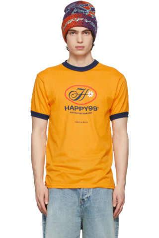 Happy99: Yellow High Fructose T-Shirt | SSENSE UK