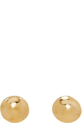 AGMES: Gold Mini Cora Earrings | SSENSE