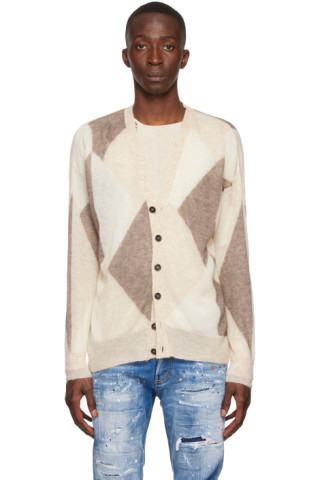 Beige Mohair Cardigan by Dsquared2 on Sale