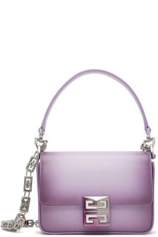 Givenchy: Purple Small 4G Cube Chain Shoulder Bag | SSENSE