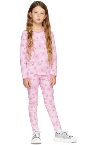 Kids Pink Inner Pyjama Set by Mardi Mercredi Les Petits on Sale