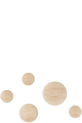 Beige Oak Dots Coat Hook Set by Muuto | SSENSE UK