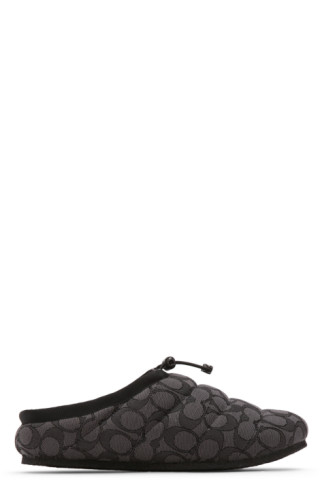 Coach 1941: Black Signature Jacquard Slippers | SSENSE UK
