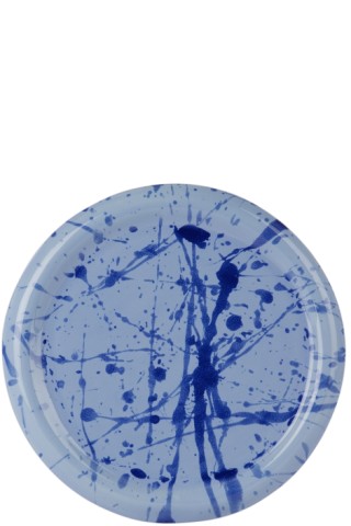 Blue Splatter Plate by BOMBAC on Sale