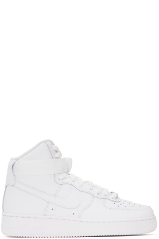Nike: White Air Force 1 High '07 LE Sneakers | SSENSE