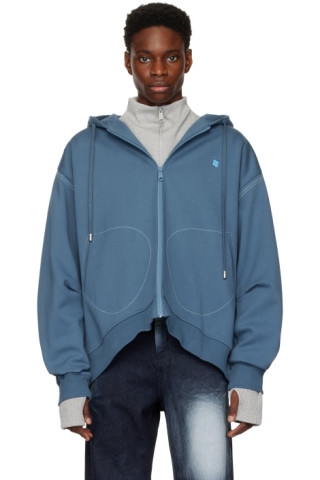 ADER error: Blue TRS Zip-Up | SSENSE UK