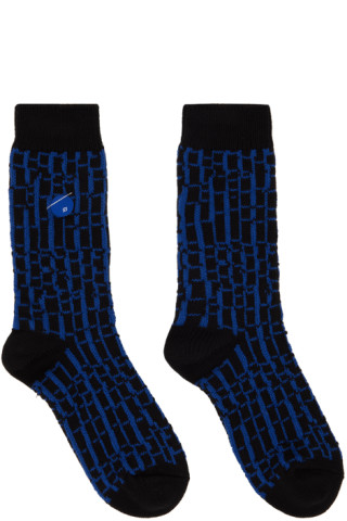 ADER error: Black Logo Socks | SSENSE UK