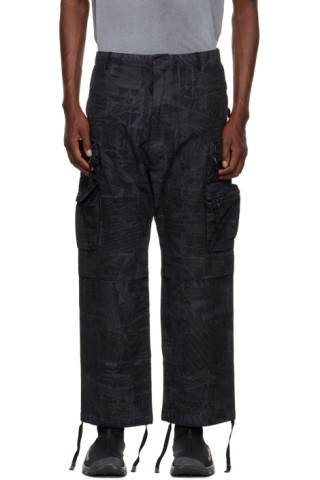 Black Java Cargo Pants by NEMEN® on Sale