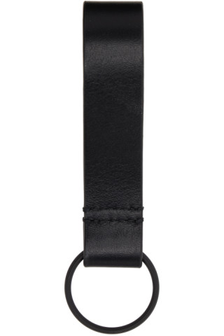 Common Projects: Black Leather Keychain | SSENSE UK